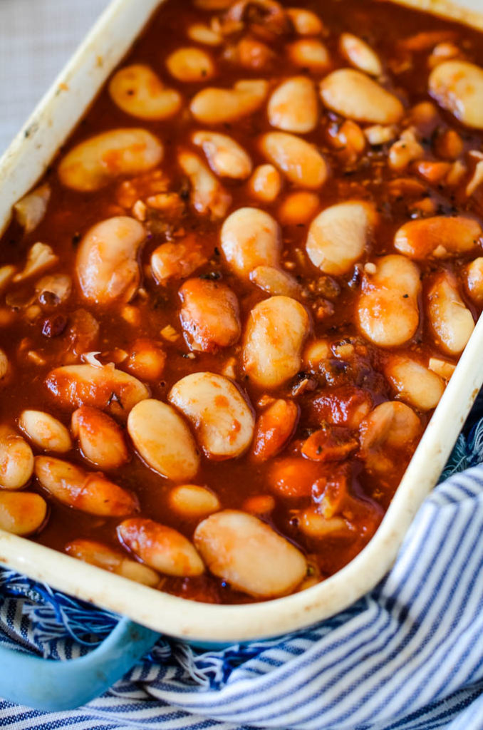 Gigantes Plaki (Giant Greek Beans) In Tomato Sauce - Larder Love