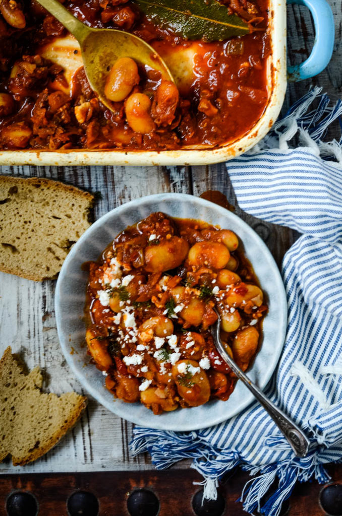 Gigantes Plaki (Giant Greek Beans) In Tomato Sauce - Larder Love