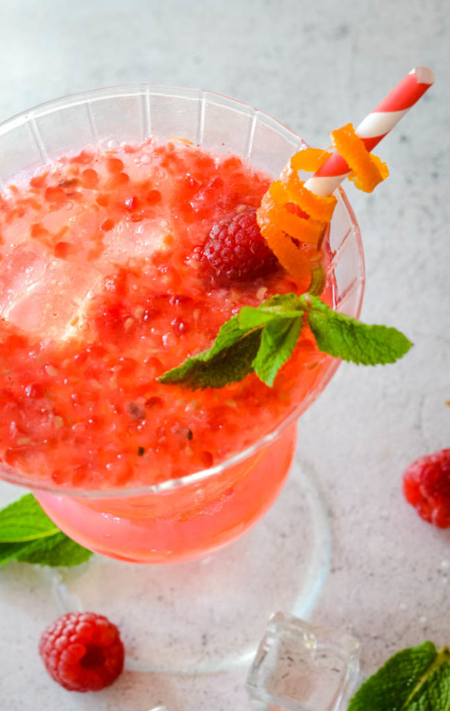 Rhubarb Ginger and Raspberry Gin Spritz - Larder Love