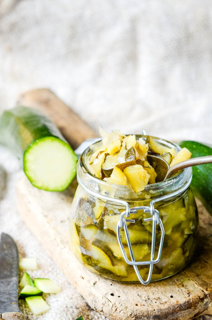 Easy Spicy Courgette/Zucchini Chutney - Larder Love