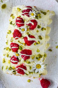 Raspberry and White Chocolate Roulade - Larder Love