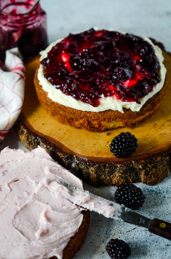 Blackberry And Apple Cake With White Chocolate Drizzle - Larder Love