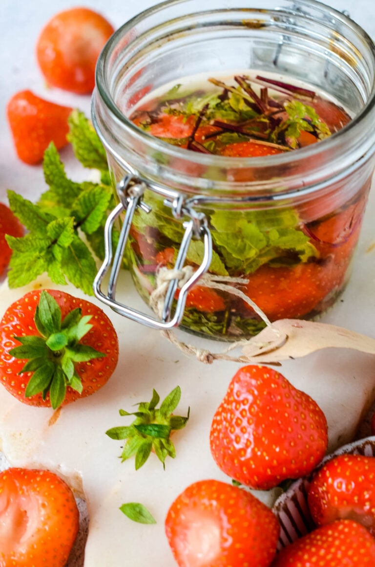 Pimms Style Strawberry And Mint Shrub/Cordial - Larder Love