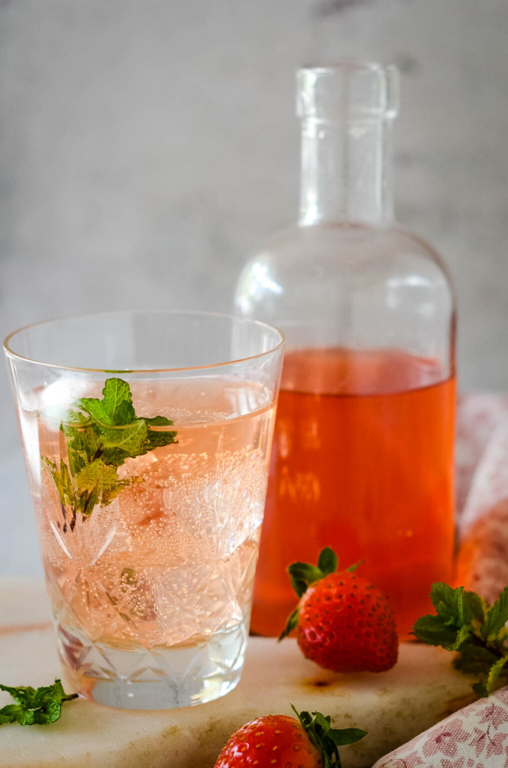 Pimms Style Strawberry And Mint Shrub/Cordial - Larder Love