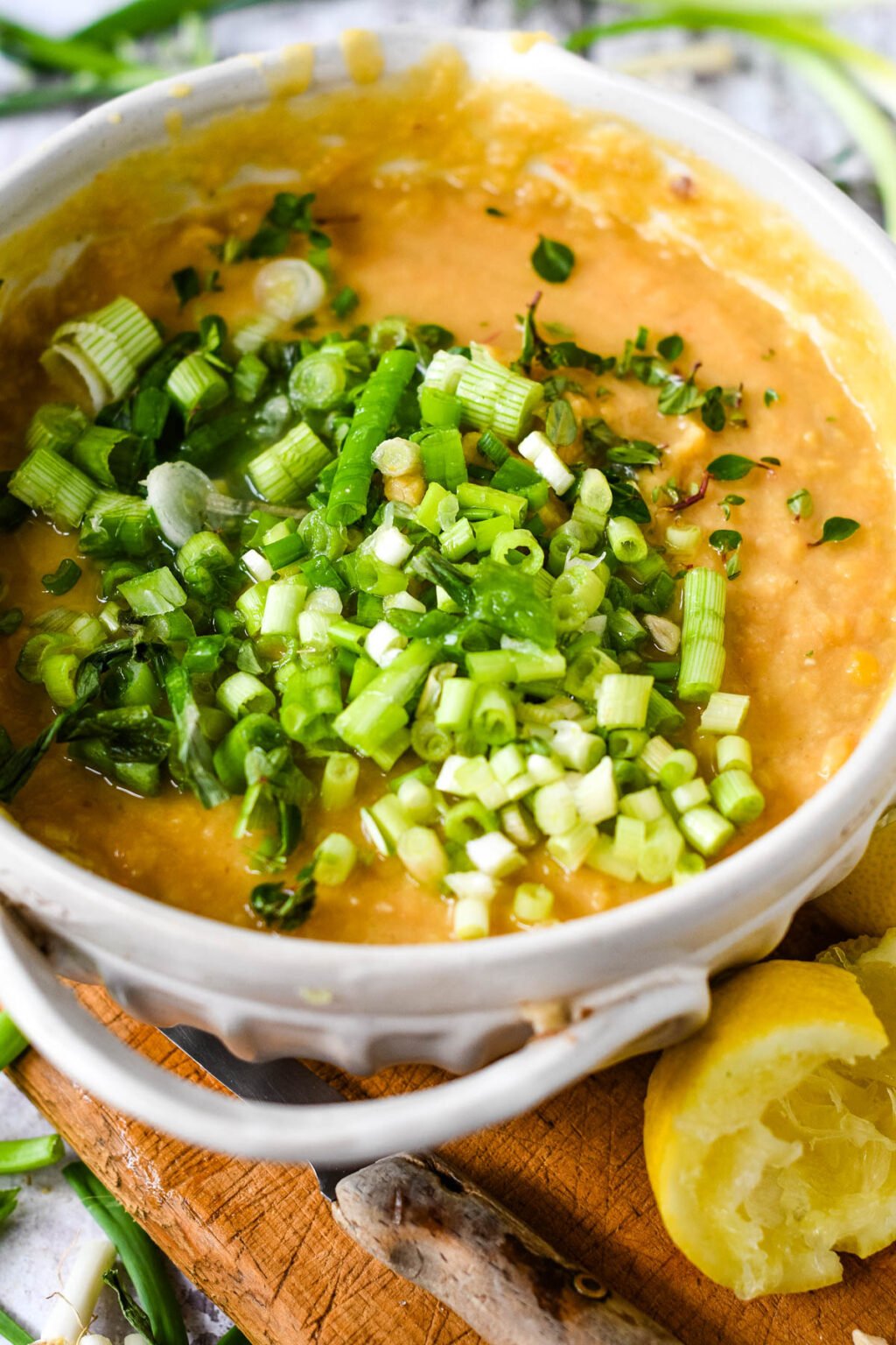 Homemade Greek Santorini Fava Dip (Yellow Split Pea Puree) - Larder Love