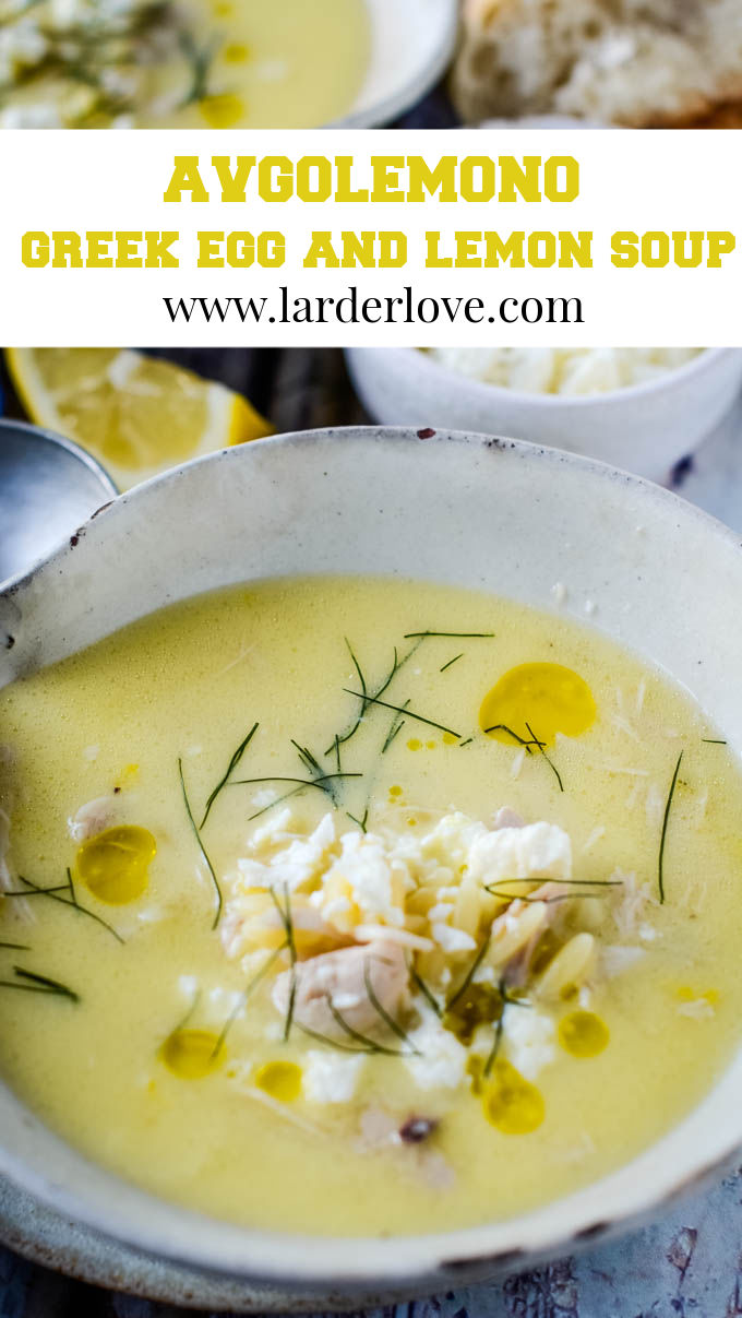 Avgolemono - Greek Egg And Lemon Soup - Larder Love