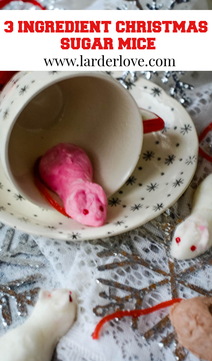 3 Ingredient Traditional Christmas Sugar Mice - Larder Love