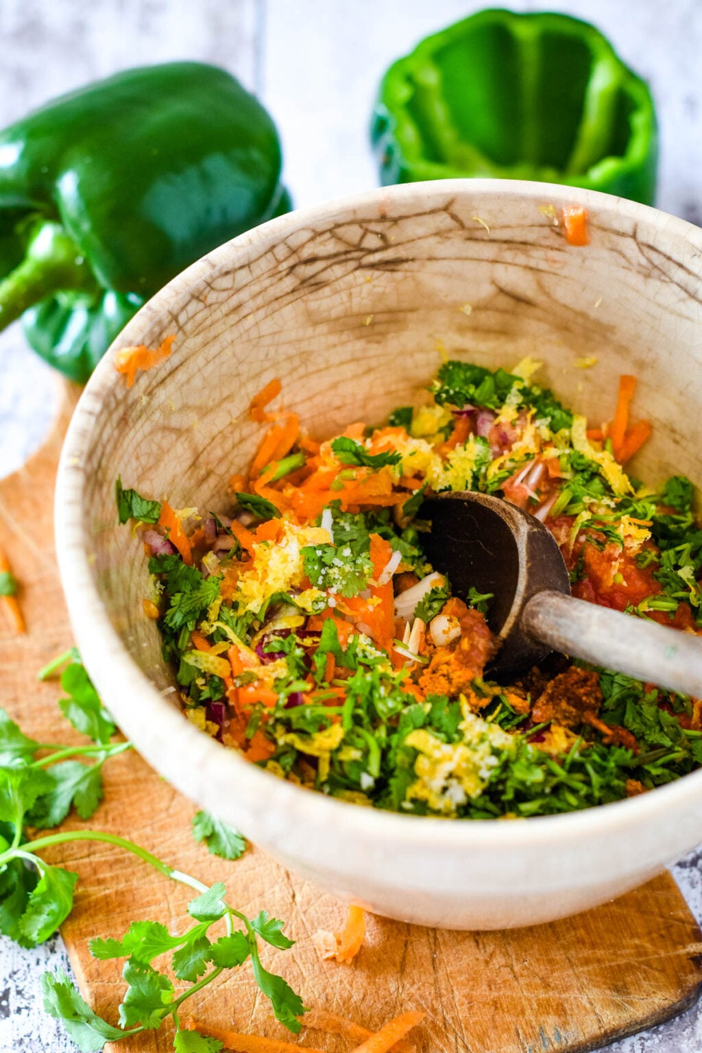 Vegetarian Curry Stuffed Peppers (+Video!) - Larder Love