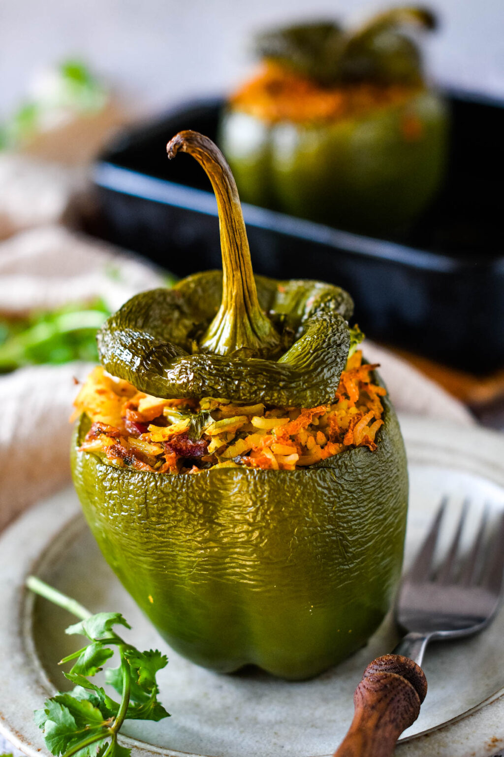 Vegetarian Curry Stuffed Peppers (+Video!) - Larder Love