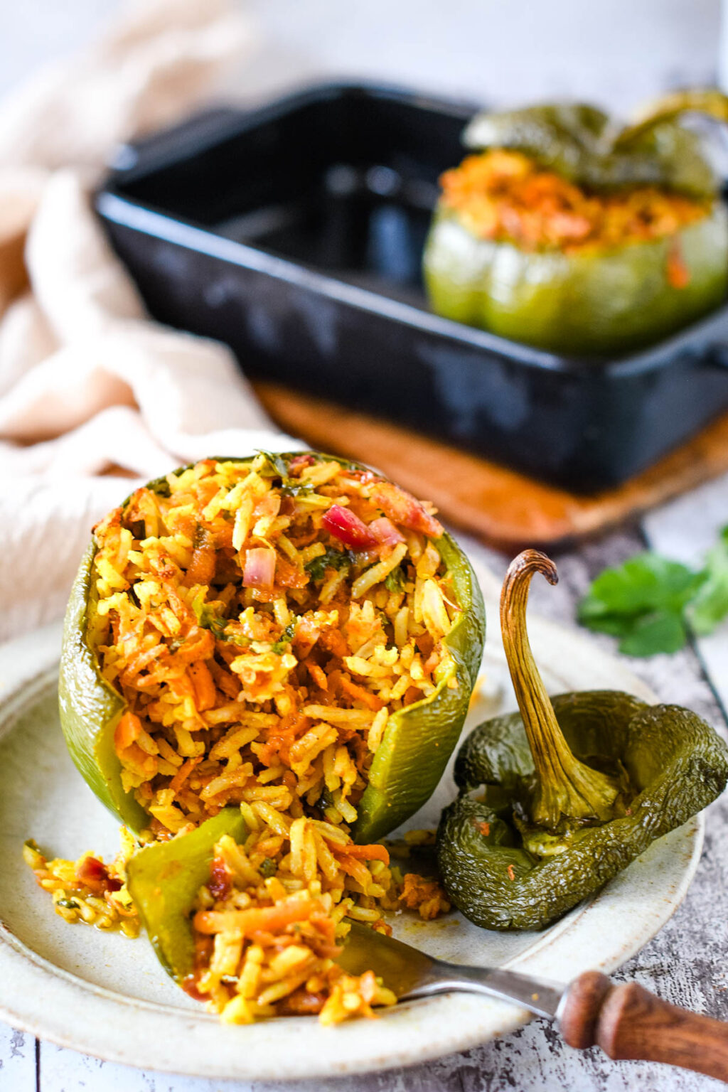 Vegetarian Curry Stuffed Peppers (+Video!) - Larder Love