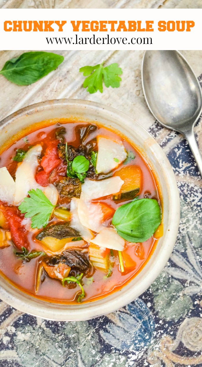 Easy Chunky Vegetable Soup - Larder Love