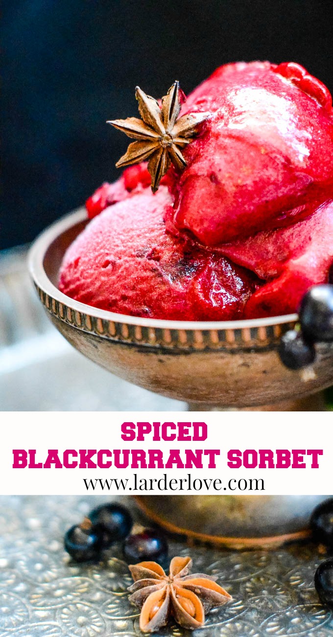 Spiced Blackcurrant Sorbet - Larder Love