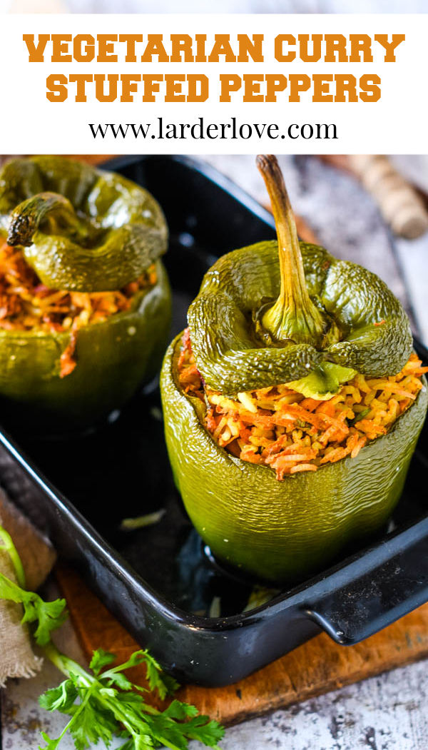 Vegetarian Curry Stuffed Peppers (+Video!) - Larder Love