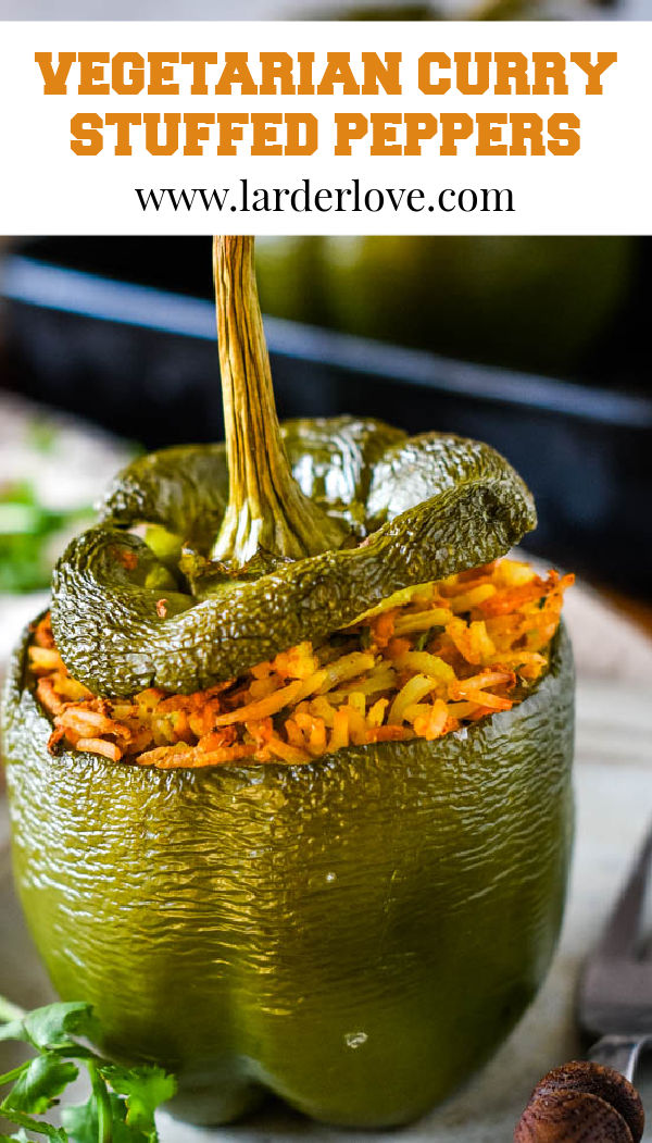 Vegetarian Curry Stuffed Peppers (+Video!) - Larder Love