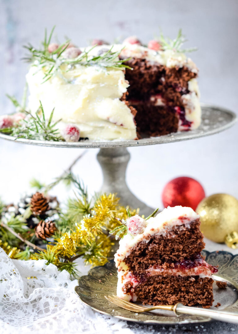 Spiced Chocolate Christmas Cake - Larder Love