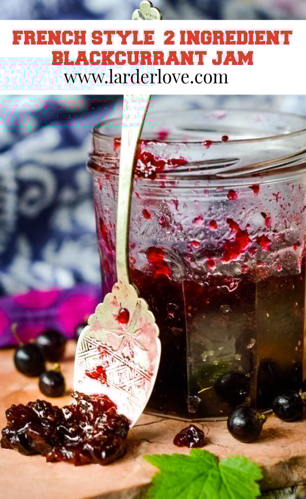 Easy 2 Ingredient Blackcurrant Jam Without Pectin - Larder Love