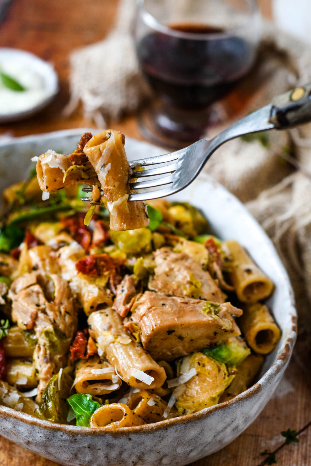 One-Pan Leftover Turkey Pasta Bake - Larder Love