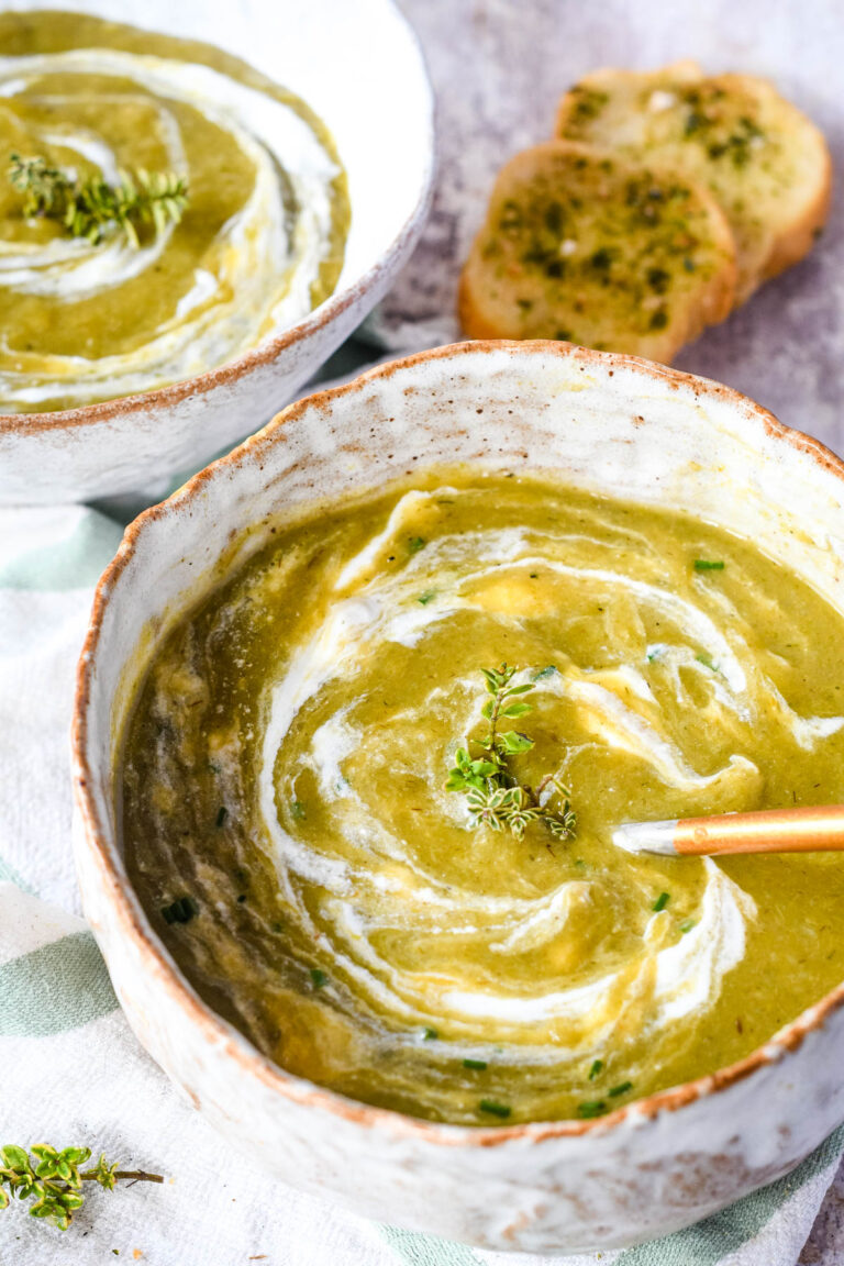 3 Ingredient Easy Leek And Potato Soup - Larder Love