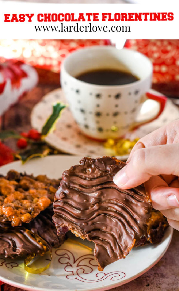 Super Easy Chocolate Florentines - Larder Love