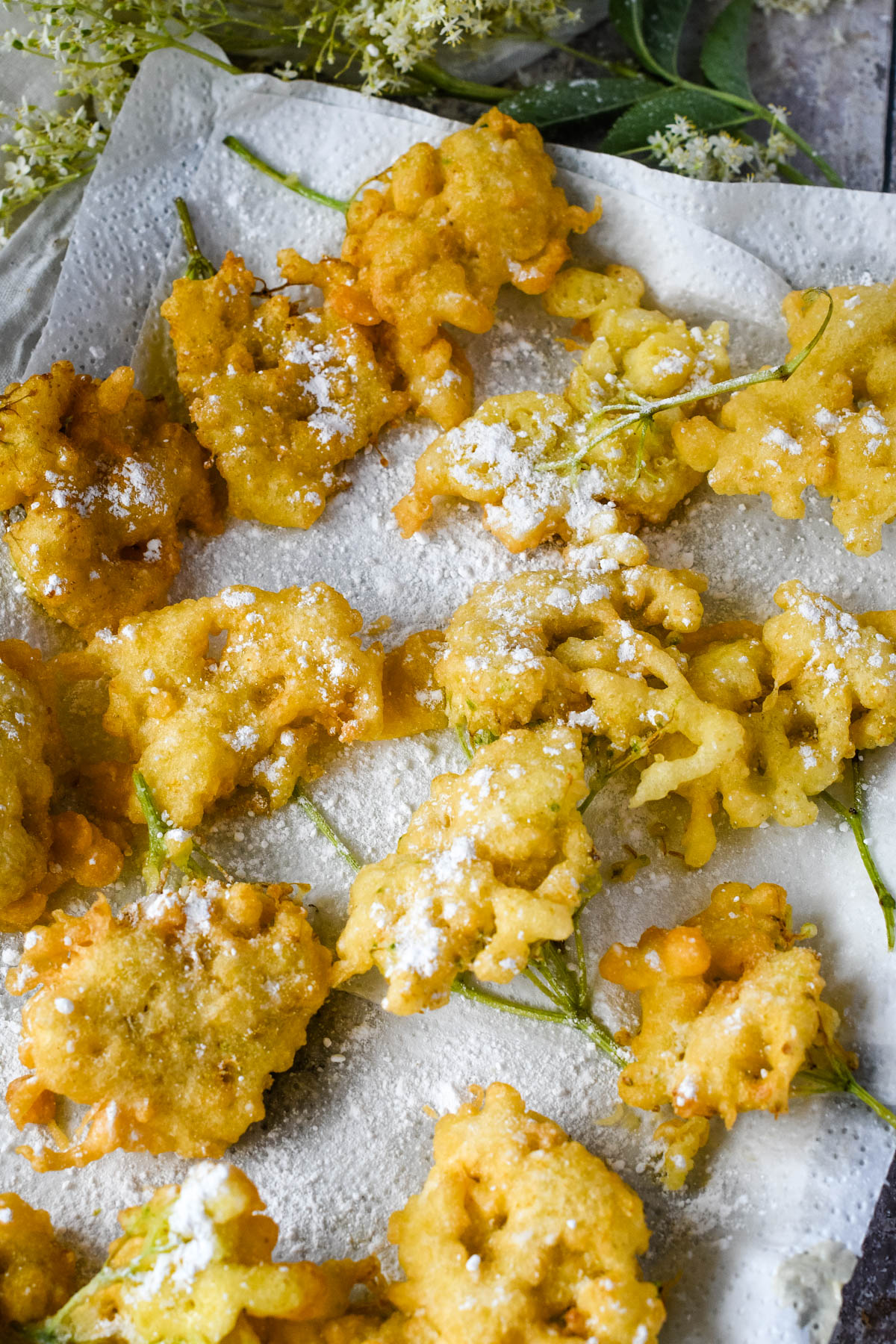 Super Easy Elderflower Fritters - Larder Love