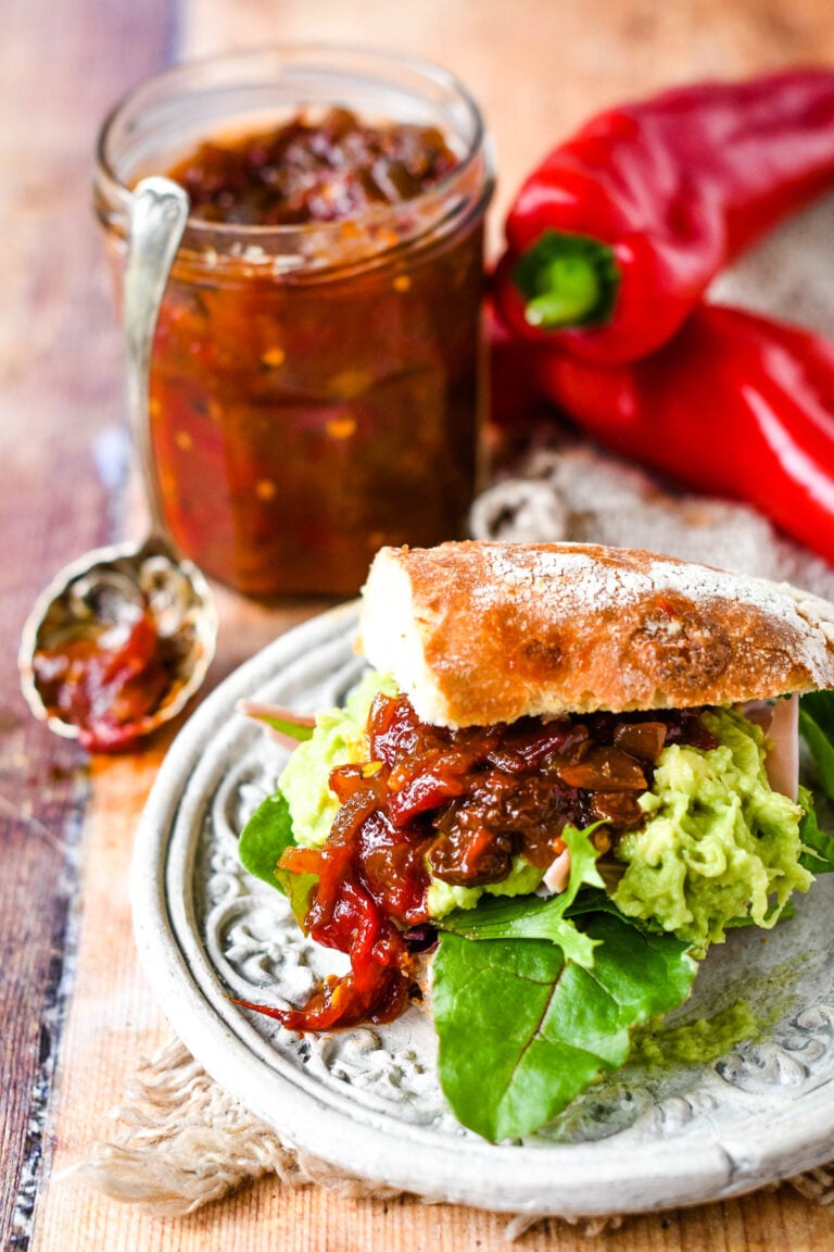 Super Easy Red Pepper Chutney - Larder Love