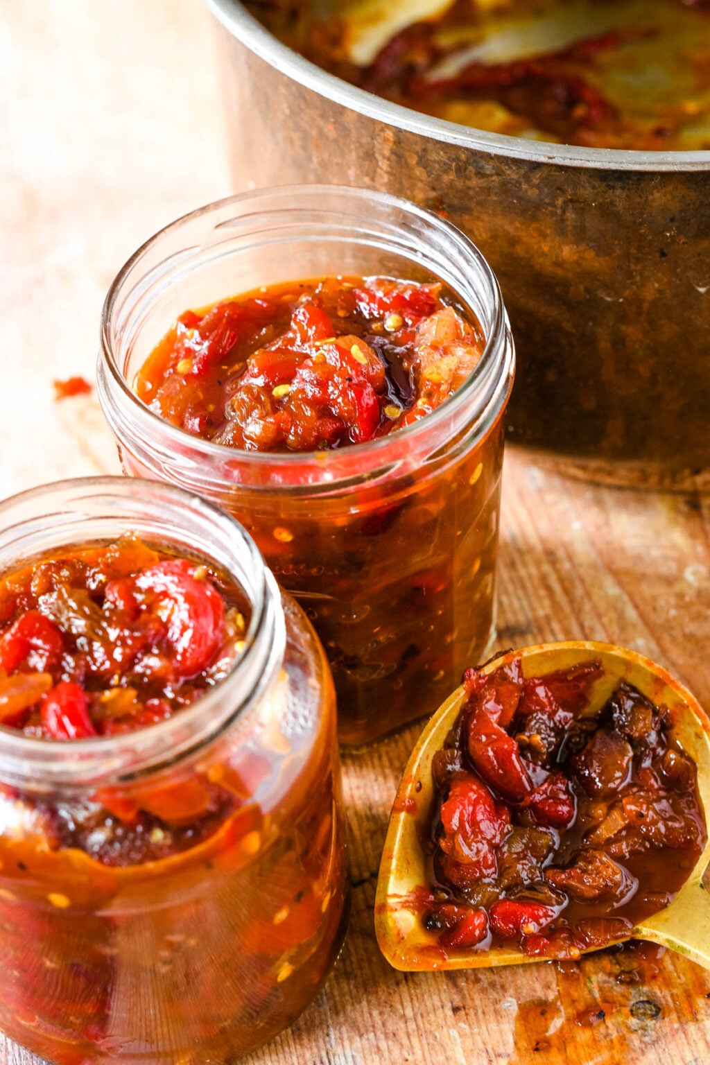 Super Easy Red Pepper Chutney - Larder Love