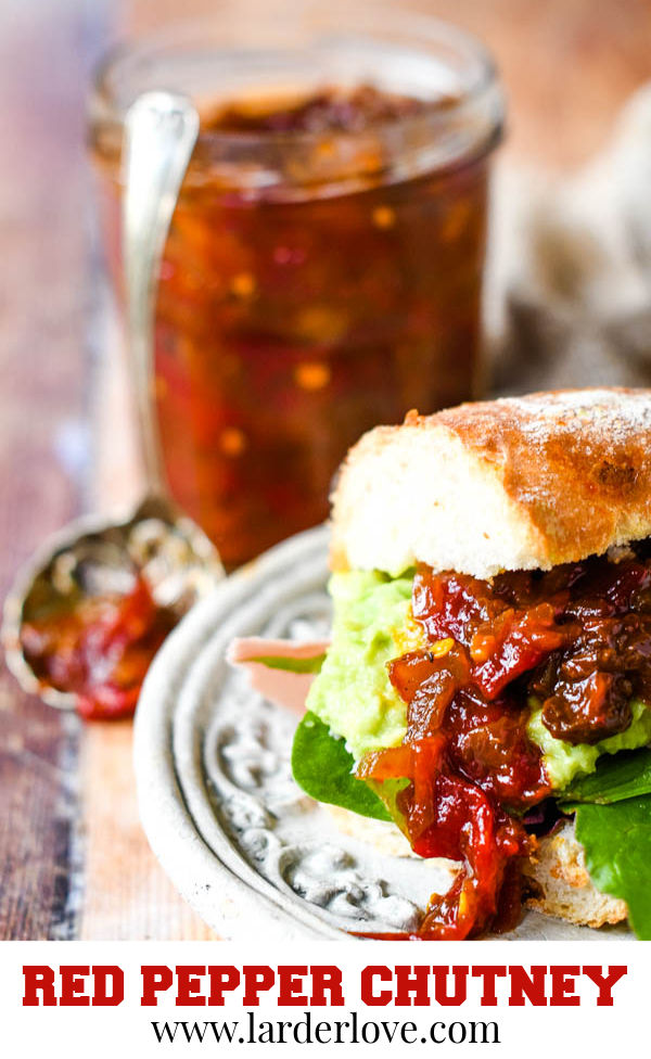 Super Easy Red Pepper Chutney - Larder Love