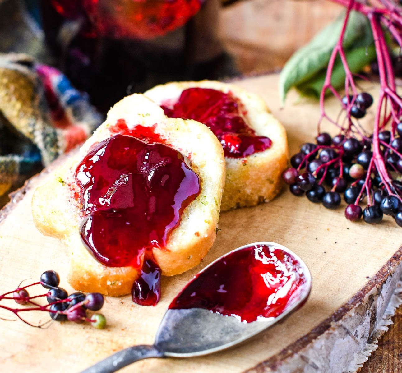 Easy Spiced Elderberry Jelly - Larder Love