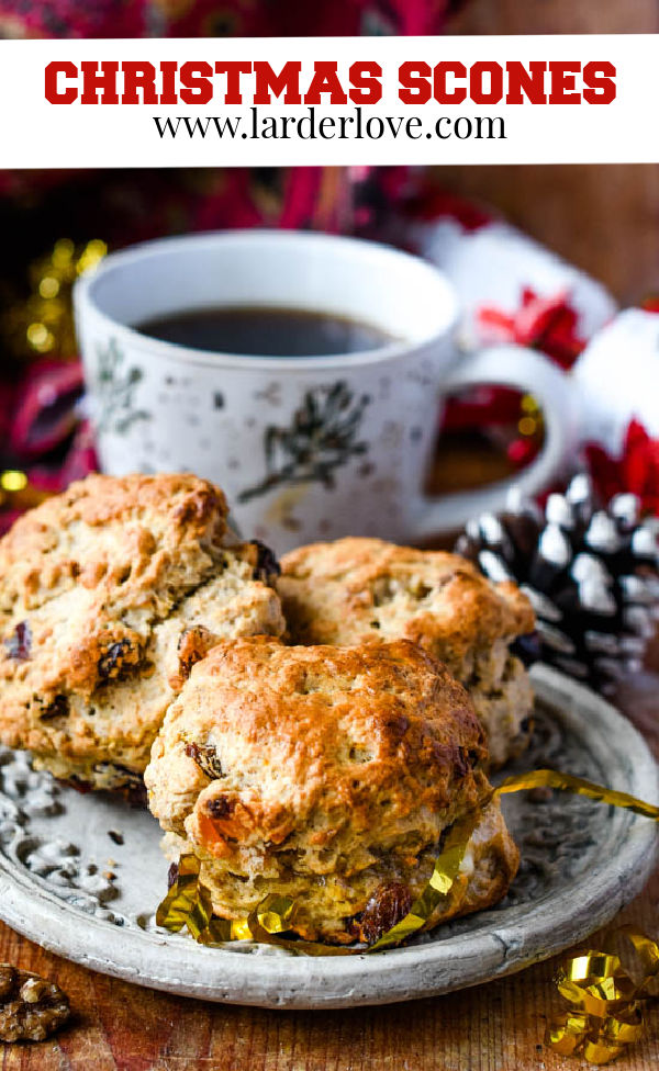 Super Easy Christmas Scones - Larder Love