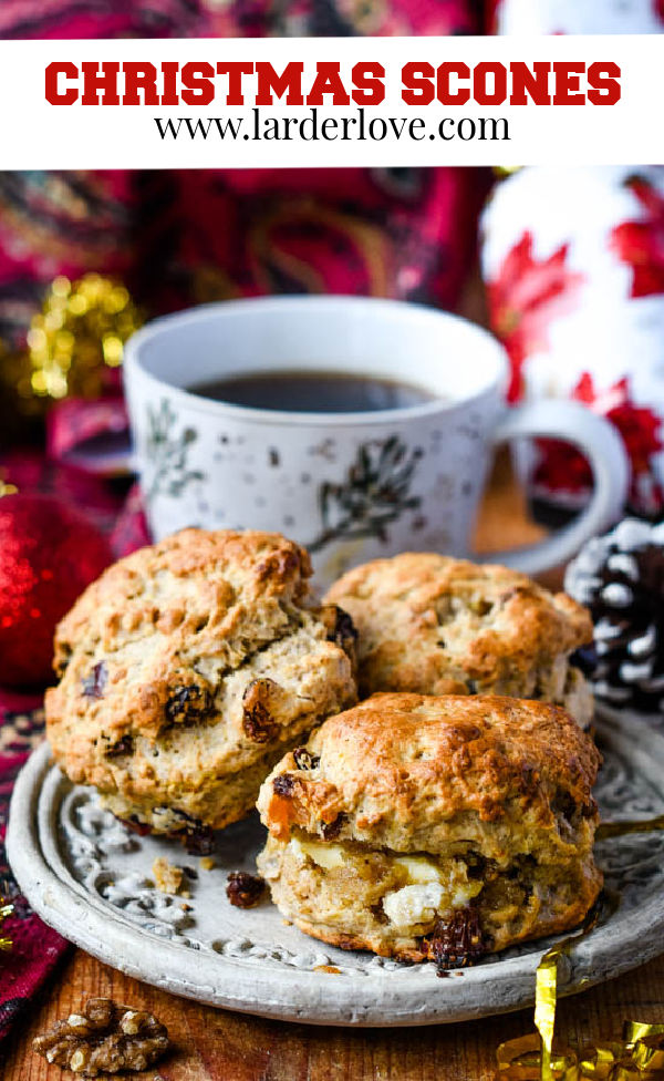 Super Easy Christmas Scones - Larder Love