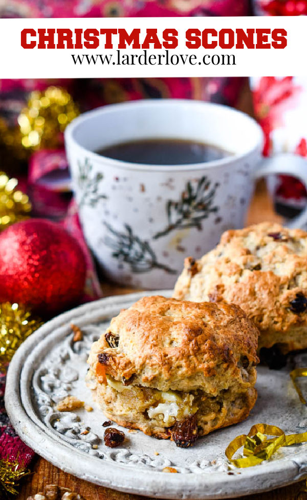 Super Easy Christmas Scones - Larder Love